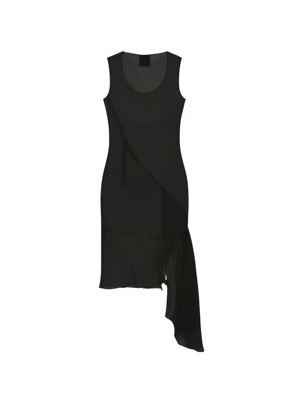 Givenchy Asymmetric Silk Dress - Black