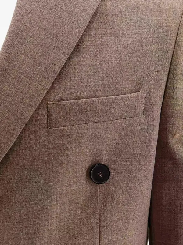 AMARANTO Double-breasted Blazer - Neutrals