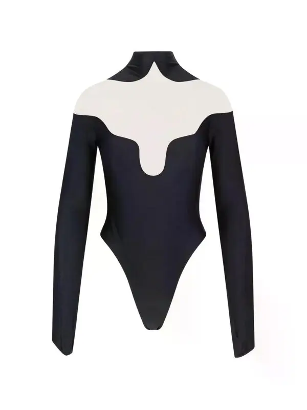 MUGLER High-neck Bodysuit With Star Zip
