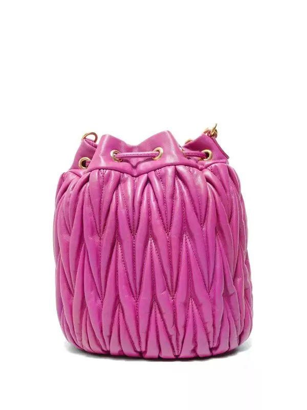 Miu Miu Matelassé Bucket Bag - Pink