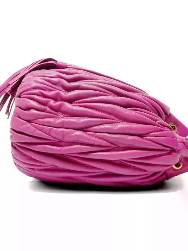 Miu Miu Matelassé Bucket Bag - Pink
