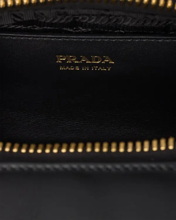 Prada Medium Leather Top-handle Bag - Black