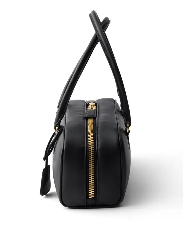 Prada Medium Leather Top-handle Bag - Black