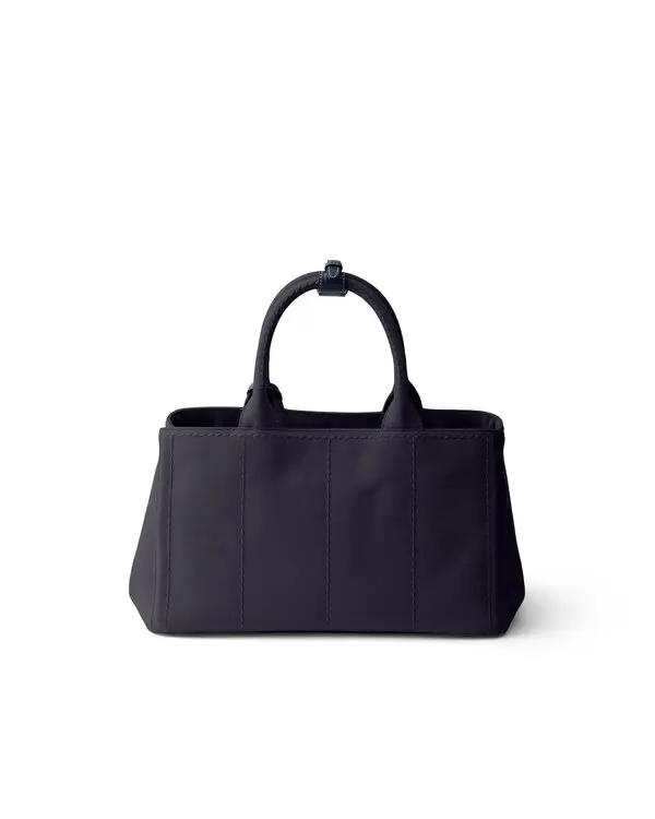 Prada Large Cotton Canvas Jardinière Handbag - Blue