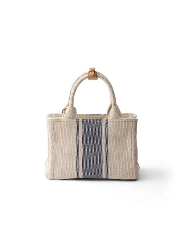 Prada Small Cotton Canvas Jardinière Bag