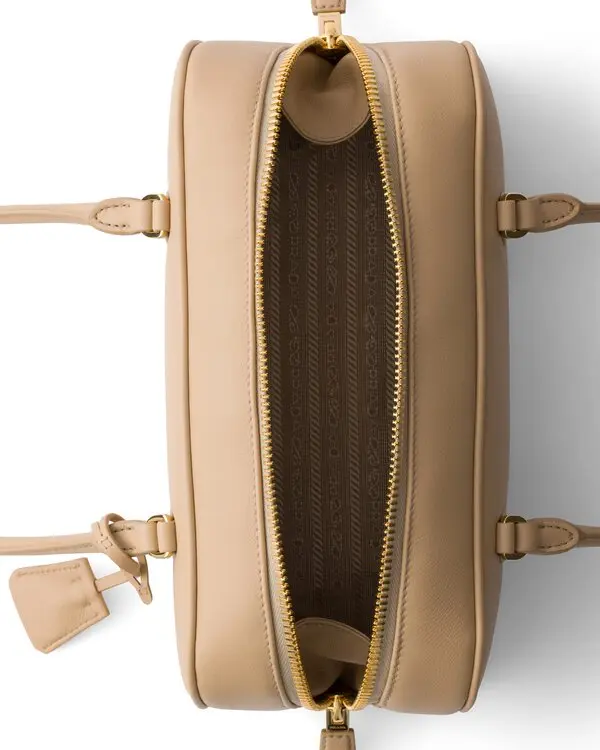 Prada Medium Leather Top-handle Bag - Neutral
