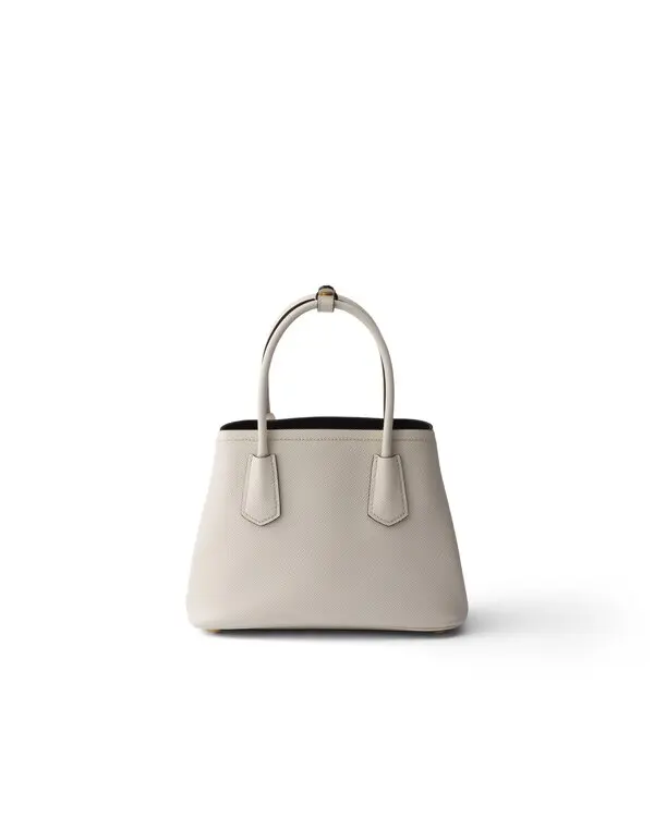Prada Double Small Saffiano Leather Bag - Neutral