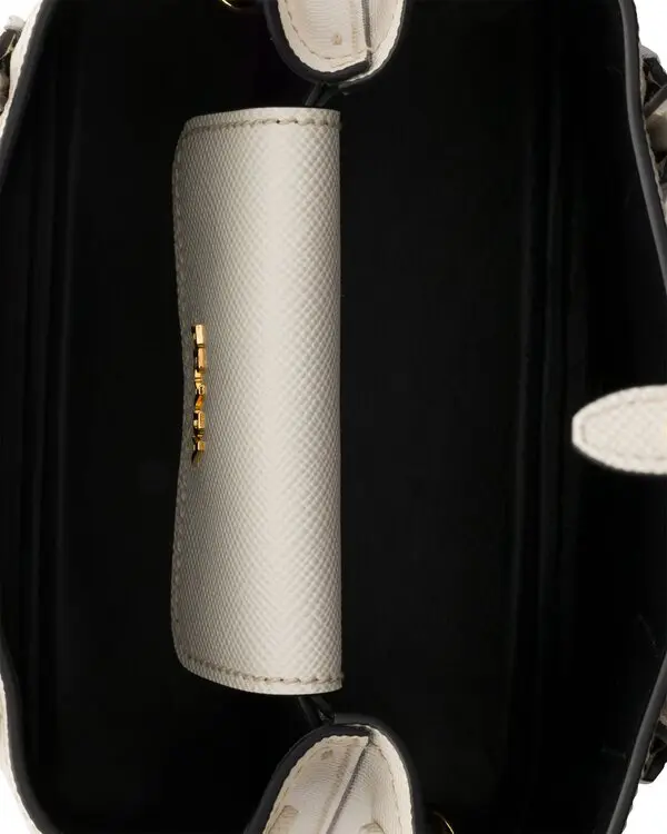 Prada Double Small Saffiano Leather Bag - Neutral