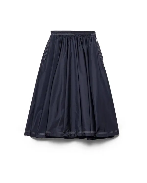 Prada Light Re-nylon Full Skirt - Blue