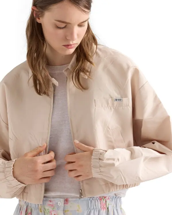 Prada Faille Blouson Jacket - Neutral
