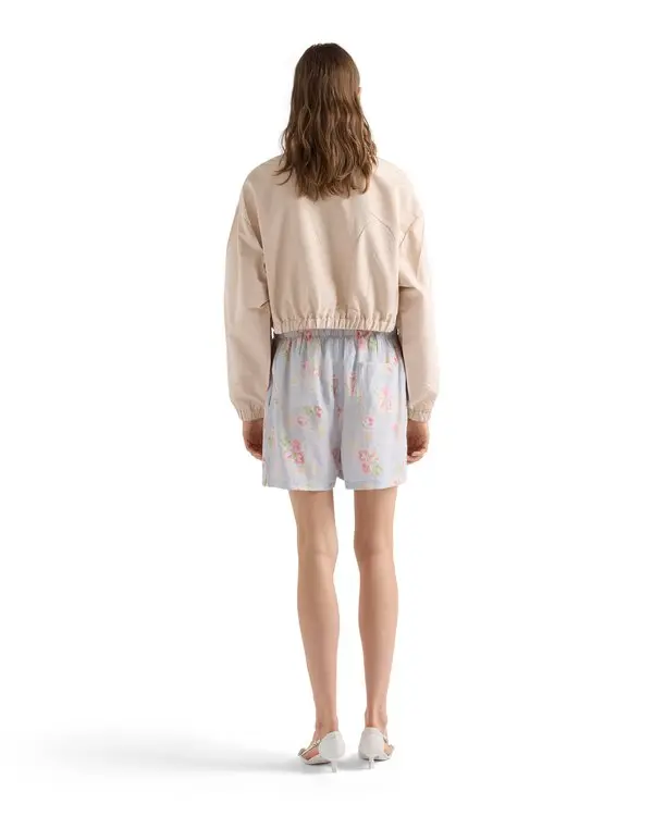 Prada Faille Blouson Jacket - Neutral