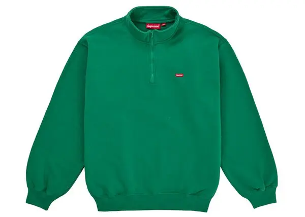 Supreme Small Box Half Zip Pullover - Green