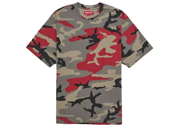 Supreme Small Box Tee Shirt - Red Camo