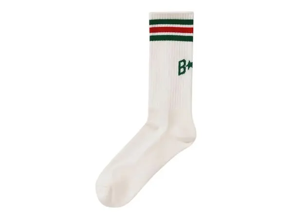 A BATHING APE Sta Line Crew Socks - Green
