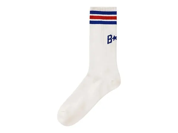 A BATHING APE Sta Line Crew Socks - Blue