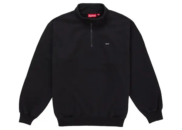 Supreme Small Box Half Zip Pullover - Black