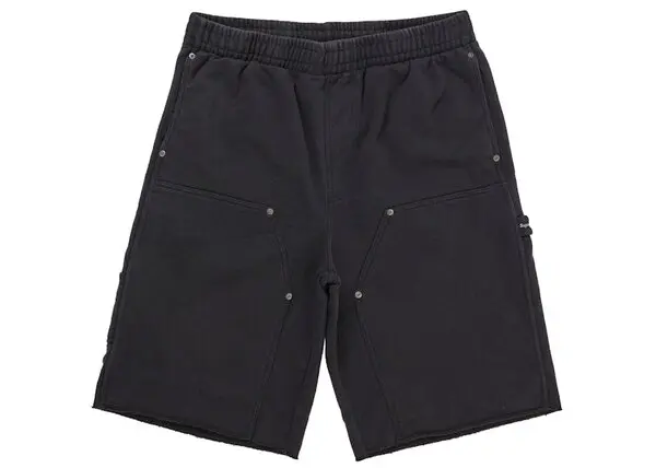 Supreme Double Knee Painter Sweatshort - Black