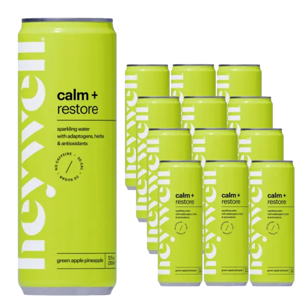 HEYWELL Calm + Restore Sparkling Green Apple Pineapple 12-pack - One-color
