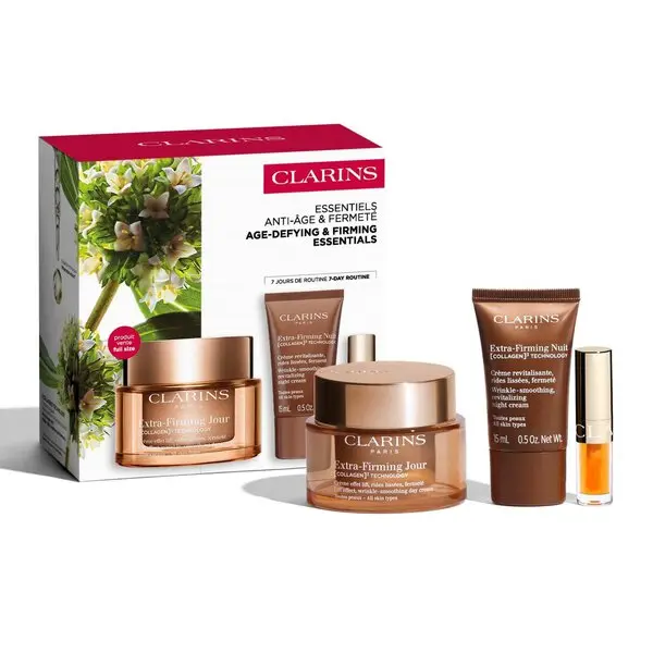 Clarins Extra-firming Starter Kit | Featuring Extra-firming Day + Night Cream And Lip Oil | Firming + Radiant Skincare Essentials - One-color
