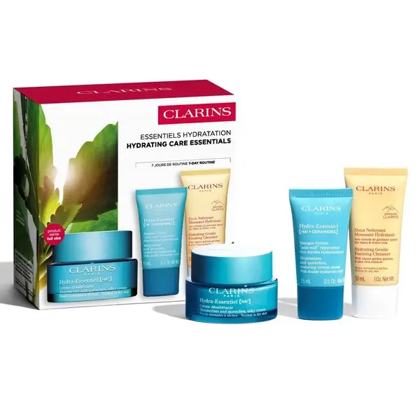 Clarins Hydra-essentiel Starter Kit | Featuring Hydra-essentiel Silky Cream + Lip Comfort Oil | For Effortlessly Hydrated Skin + Lips - One-color