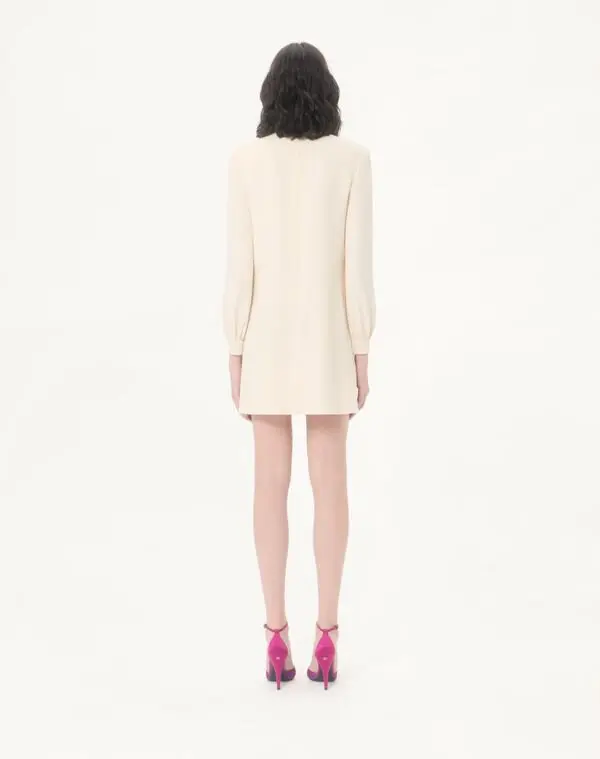 Valentino Garavani Cady Couture Embroidered Short Dress - Coral/silver
