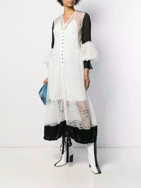 Loewe Floral Lace Shirt Dress