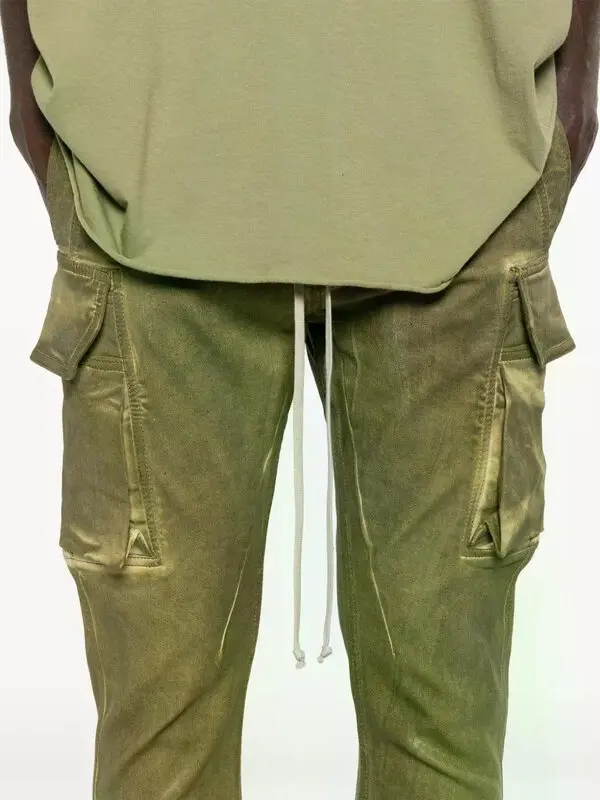 Rick Owens Asparagus Coated Cotton Trousers