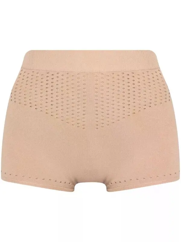 Max Mara Ribbed Knit Shorts - Neutrals