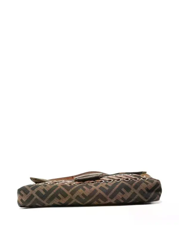 Fendi 1999-2005 Mamma Baguette Zucca Monogram Shoulder Bag