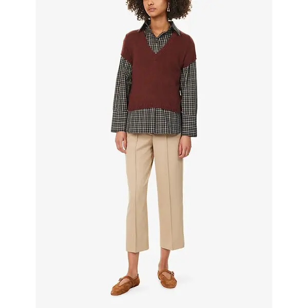 ME+EM Me + Em Tailored Cropped-leg Woven Trousers