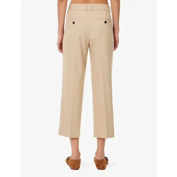 ME+EM Me + Em Tailored Cropped-leg Woven Trousers