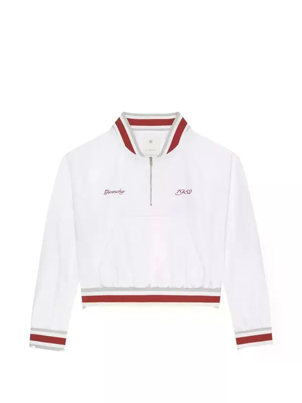 Givenchy Logo Embroidered Half-zip Sweatshirt