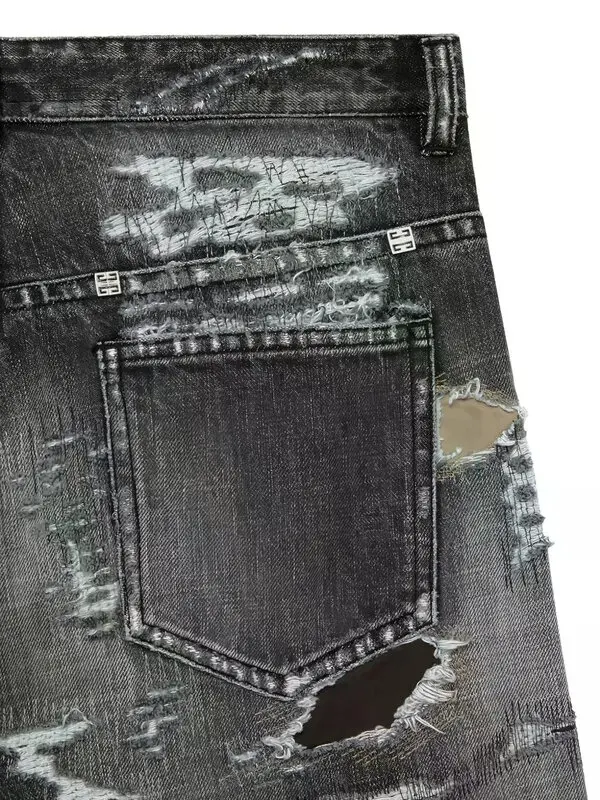 Givenchy Distressed Patched Jeans