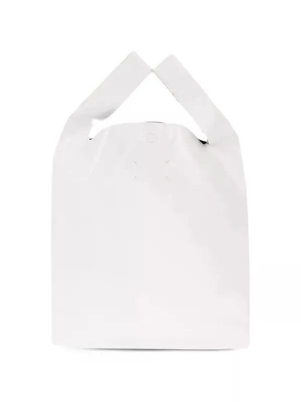 MAISON MARGIELA Logo Print Leather Tote Bag