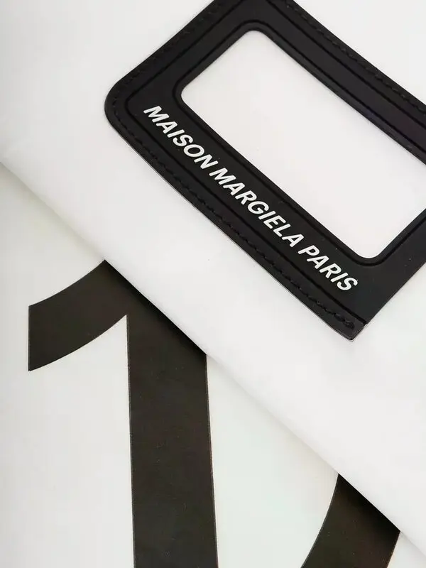 MAISON MARGIELA Logo Print Leather Tote Bag