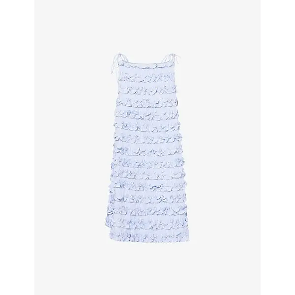 DAMSON MADDER Leili Ruffle Cotton Mini Dress