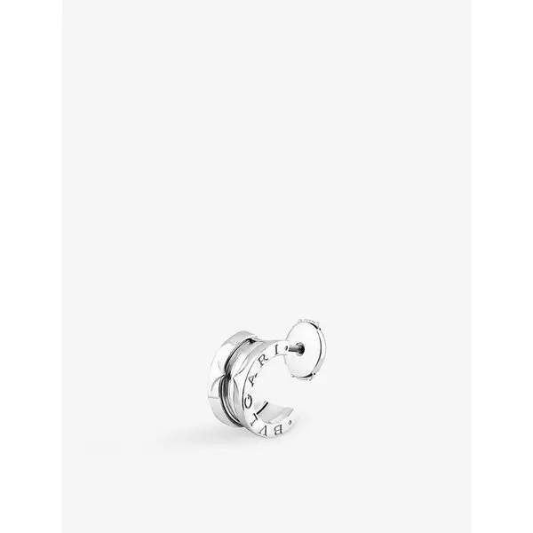 BVLGARI B.zero1 Single Hoop Earring In 18ct - White Gold