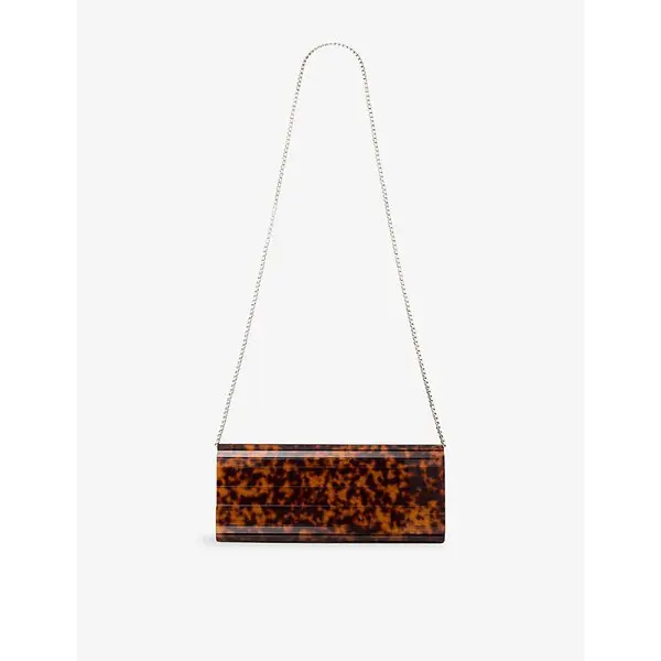 JIMMY CHOO Sweetie Tpu Clutch Bag - Tortoiseshell
