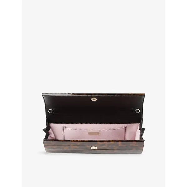 JIMMY CHOO Sweetie Tpu Clutch Bag - Tortoiseshell