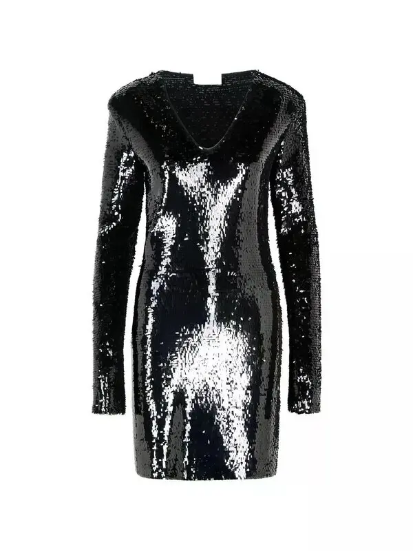 Max Mara Sequin-embellishment Mini Dress - Black