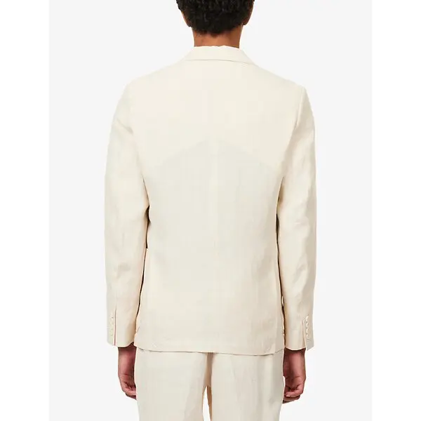 PERCIVAL Tailored Single-breasted Linen And Cotton-blend Blazer