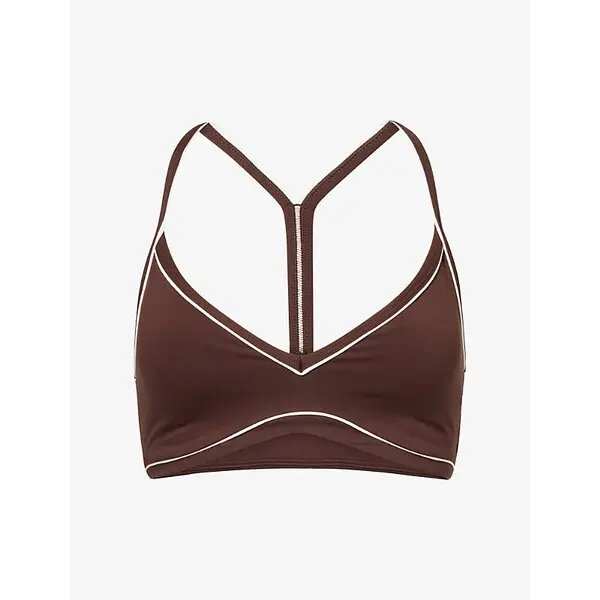 TALA Dayflex Contrast Sweetheart Sports Bra - Chestnut Brown