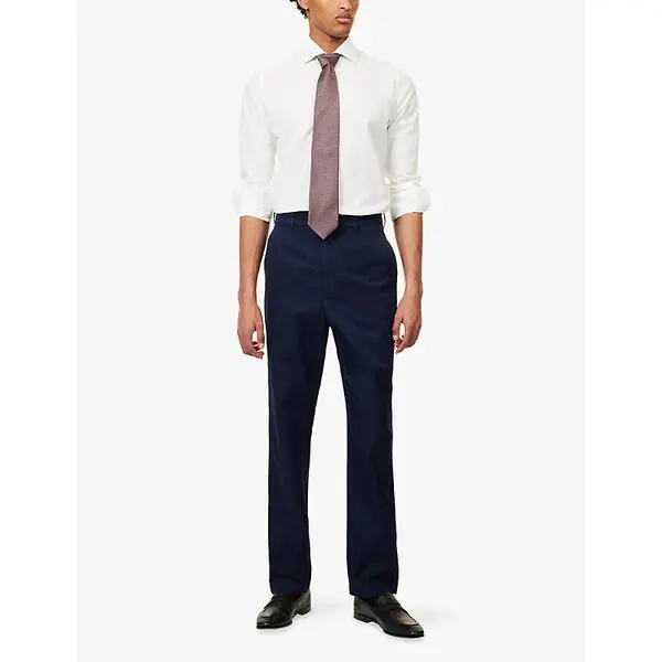 Dunhill Stretch Tailored Cotton Chino Trousers
