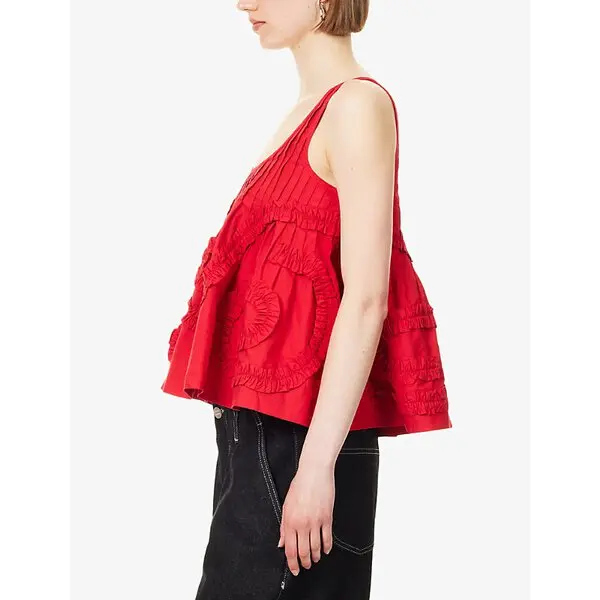 DAMSON MADDER Stella Ruffled Cotton Top