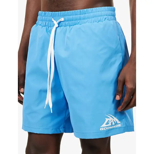 GODMADE Logo Print Swim Shorts