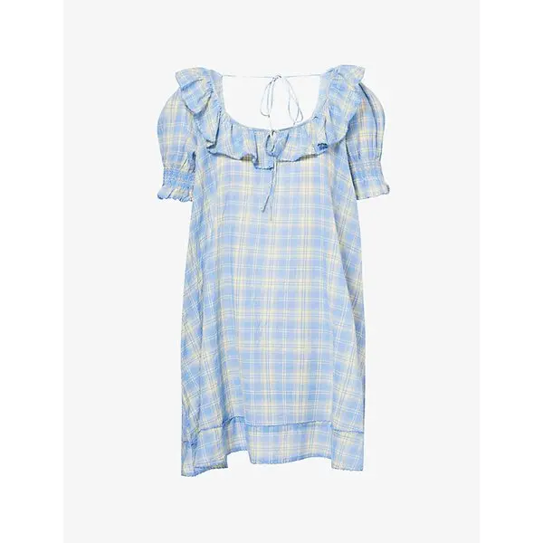 DAMSON MADDER Puff-sleeve Mini Dress