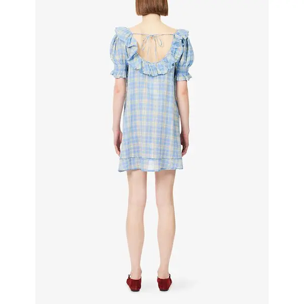 DAMSON MADDER Puff-sleeve Mini Dress