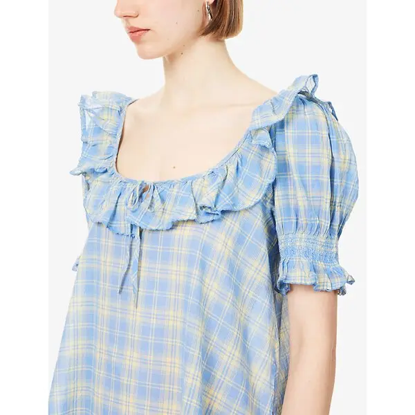 DAMSON MADDER Puff-sleeve Mini Dress