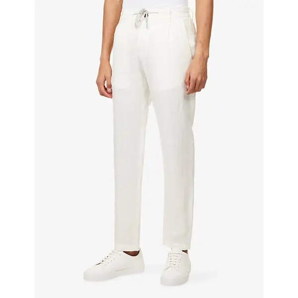 Eleventy Slim-leg Jogger Linen Trousers