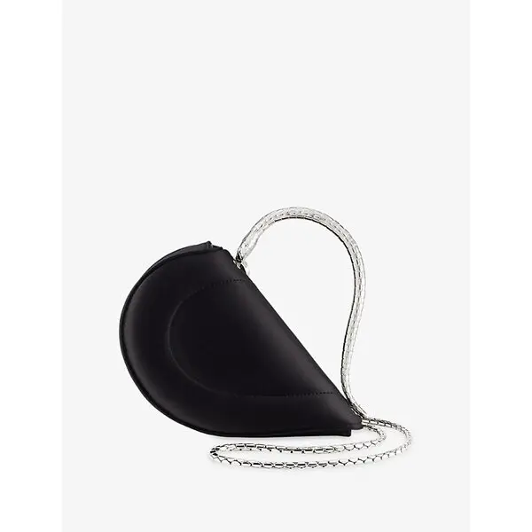 BVLGARI Serpenti Cuoricino Mini Top-handle Bag - Black